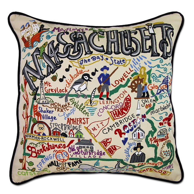 Hand Embroidered State Pillows