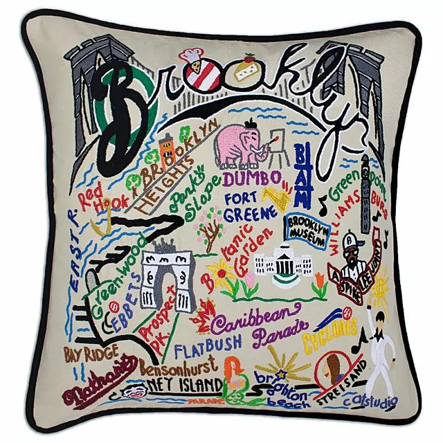Hand Embroidered City Pillows | Hand Embroidered City Pillows ...