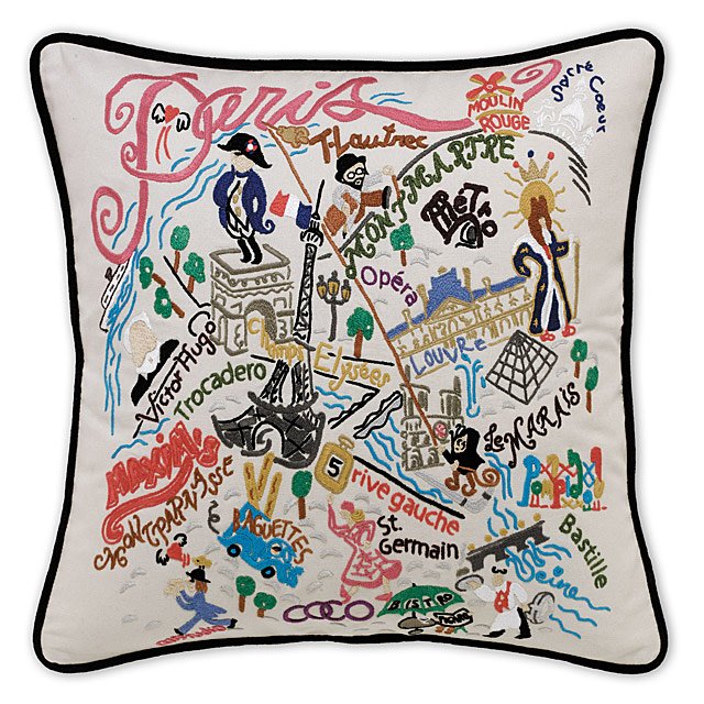 Hand Embroidered City Pillows