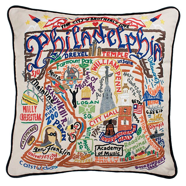 Hand Embroidered City Pillows | Hand Embroidered City Pillows ...
