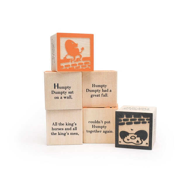 Nursery Rhyme Blocks | Mother Goose, Wooden, Kids | Uncommon Goods
