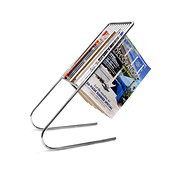 Floating Magazine Rack | Minimal, Display, Steel, Chrome | Uncommon Goods