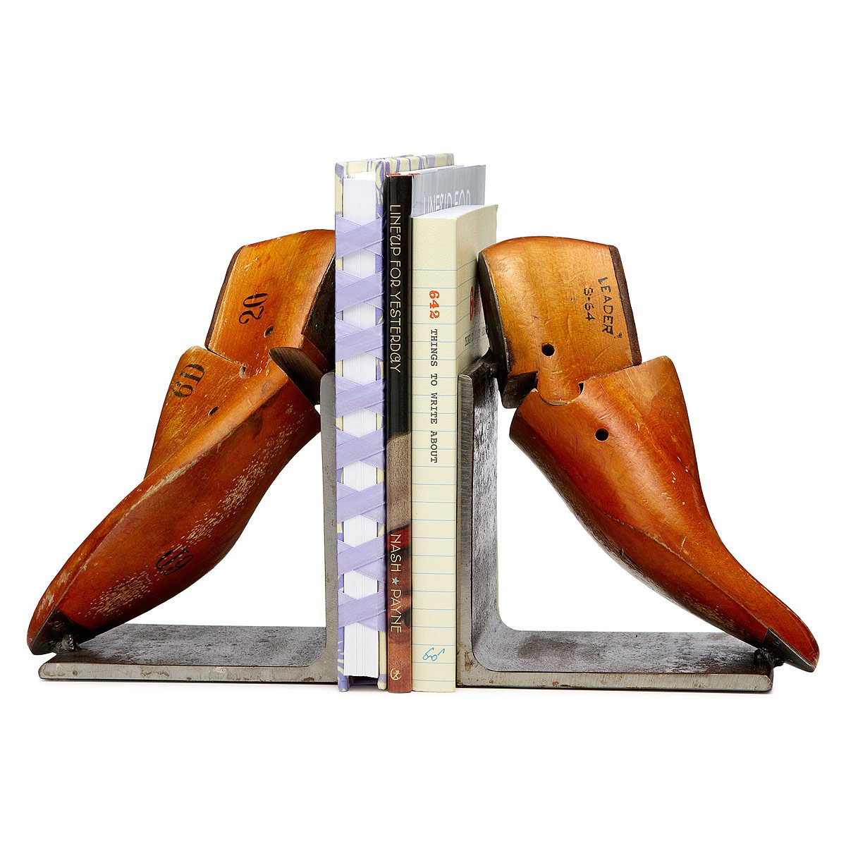 Vintage Shoe Form Bookends | metal shoe horn, antique | Uncommon Goods