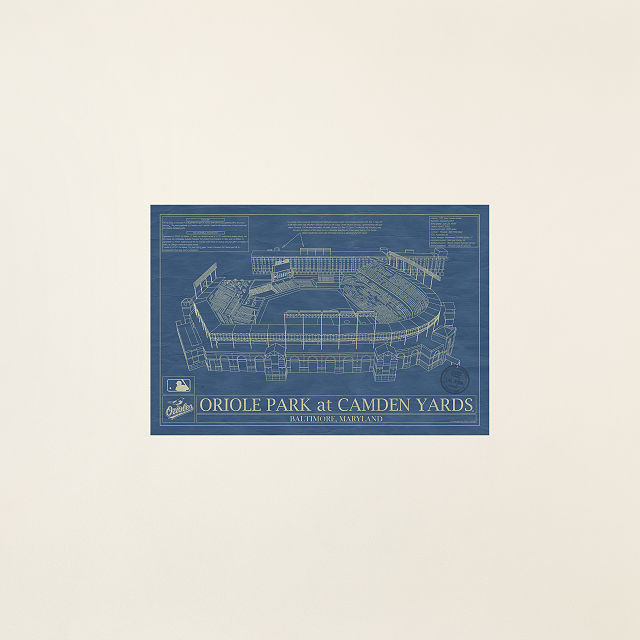 Uncommon Goods | Baltimore Orioles - Unframed - MLB Stadium Blueprints ...