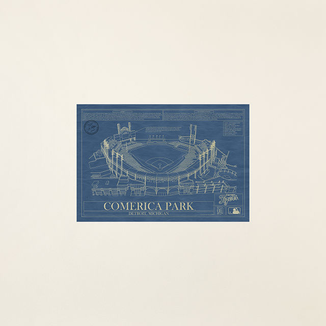 Uncommon Goods | MLB Stadium Blueprints | Ball Field Art, Sports Prints