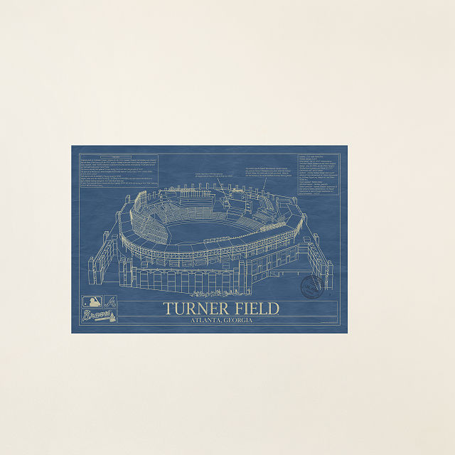 Uncommon Goods | MLB Stadium Blueprints | Ball Field Art, Sports Prints
