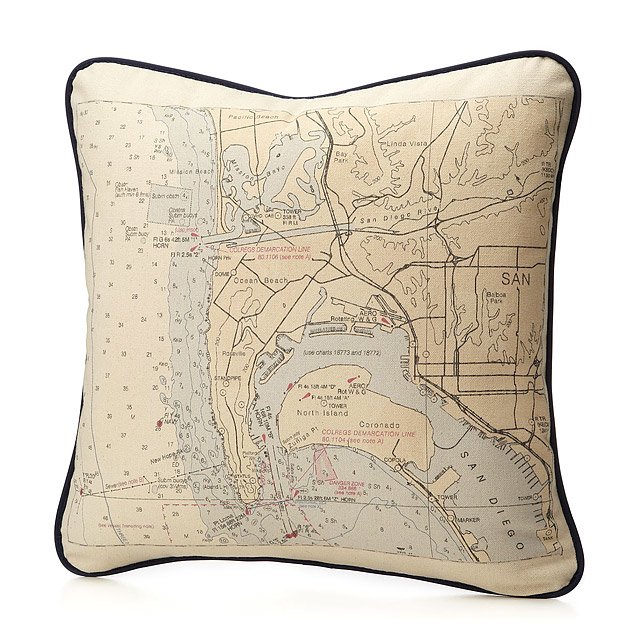 Custom Map Pillow | Personalized Map Cushion | Uncommon Goods