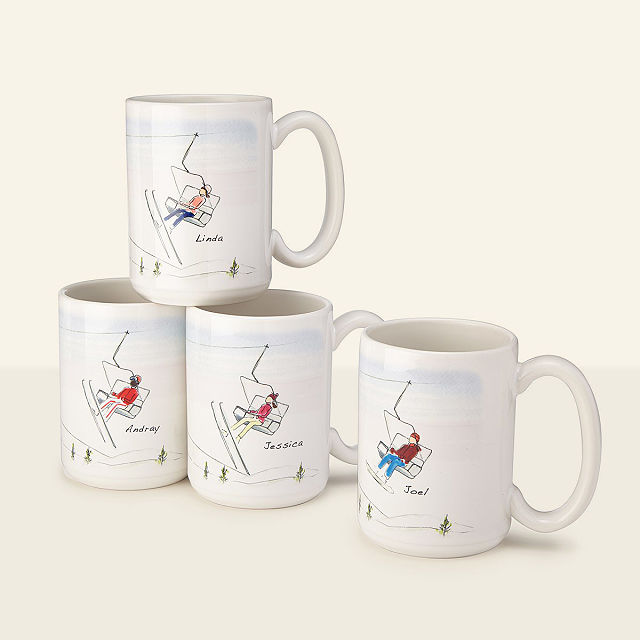 Personalized Family Ski & Snowboard Mugs | custom mugs | Uncommon Goods