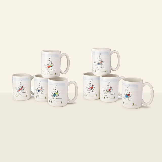 Uncommon Goods | 8 mugs - Personalized Family Ski & Snowboard Mugs ...