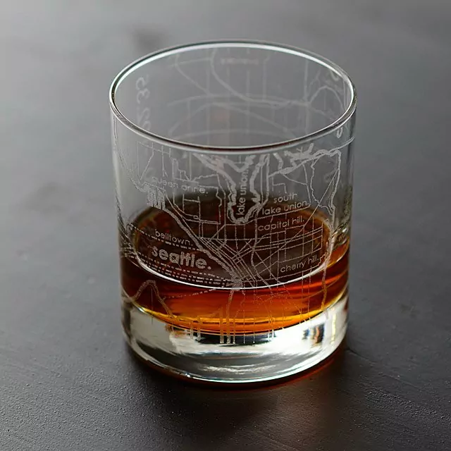 Urban Map Glass | NYC Rocks Glass, Chicago | Uncommon Goods