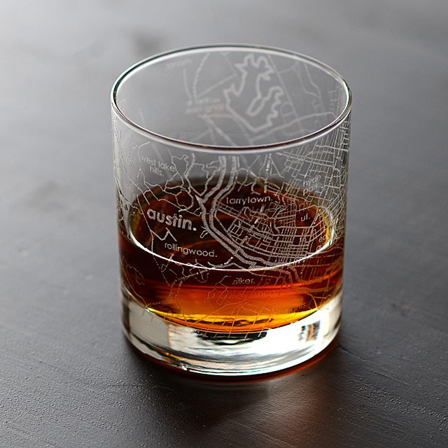 Urban Map Glass | NYC Rocks Glass, Chicago | Uncommon Goods