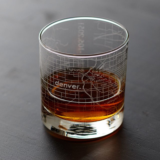Urban Map Glass | NYC Rocks Glass, Chicago | Uncommon Goods