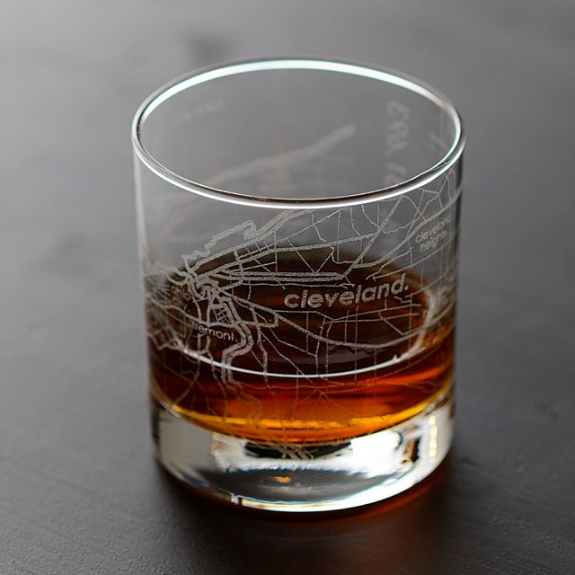 Urban Map Glass | NYC Rocks Glass, Chicago | Uncommon Goods