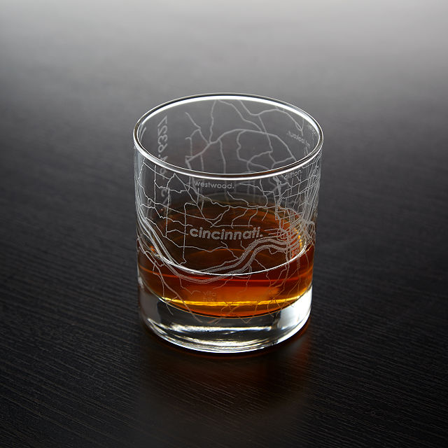 Urban Map Glass | NYC Rocks Glass, Chicago | Uncommon Goods