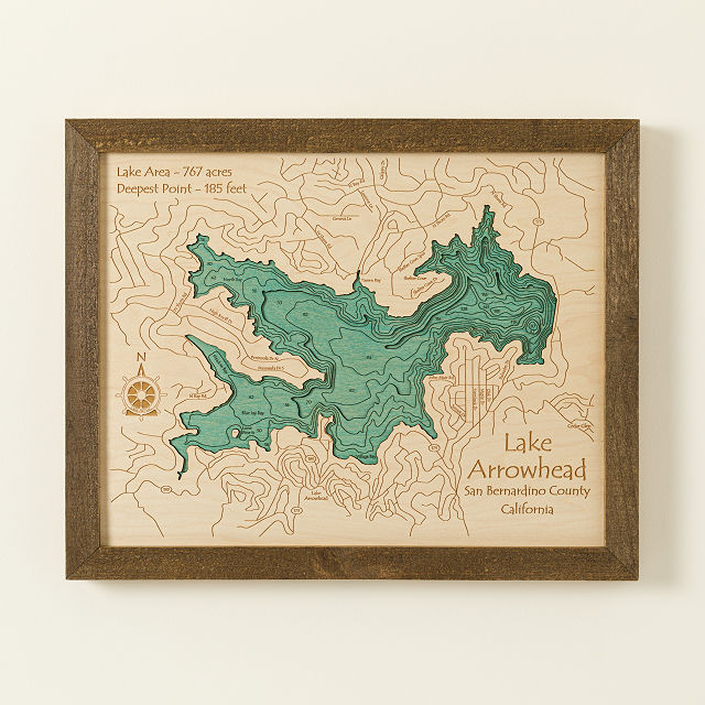 Uncommon Goods | Rustic Wood Frame- Multi-Layer 14" x 18" - Lake ...