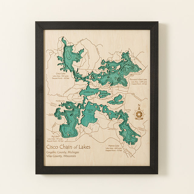 Lake Topography Art | Hand crafted lake map topography art | Uncommon Goods