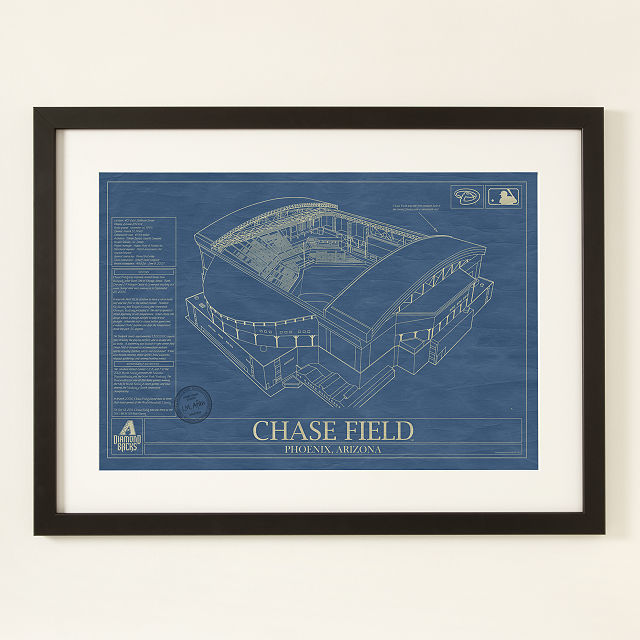 Large MLB Stadium Blueprints | Baseball Wall Art, Fenway Park, Wrigley ...