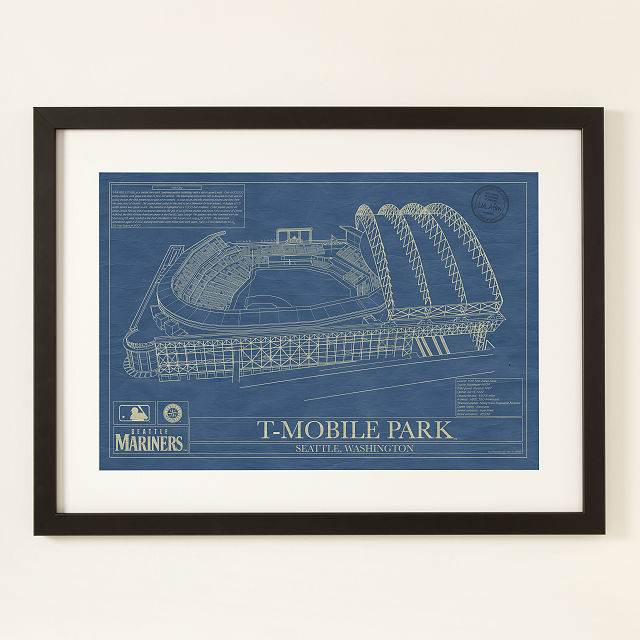 Large MLB Stadium Blueprints | Baseball Wall Art, Fenway Park, Wrigley ...
