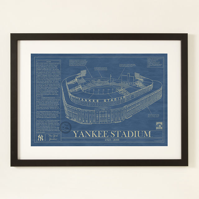 Large MLB Stadium Blueprints | Baseball Wall Art, Fenway Park, Wrigley ...