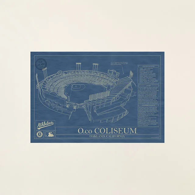 Large MLB Stadium Blueprints | Baseball Wall Art, Fenway Park, Wrigley ...