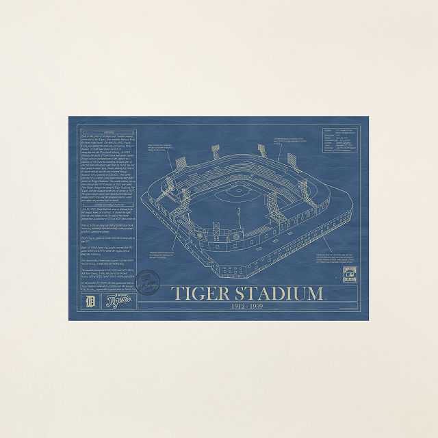 Large MLB Stadium Blueprints | Baseball Wall Art, Fenway Park, Wrigley ...