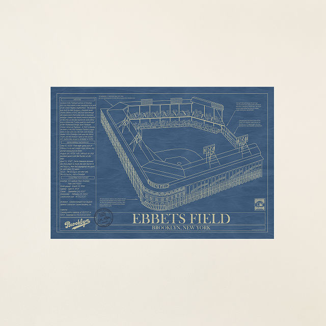 Large MLB Stadium Blueprints | Baseball Wall Art, Fenway Park, Wrigley ...