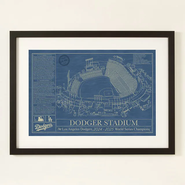 Large MLB Stadium Blueprints - Great Gifts Club