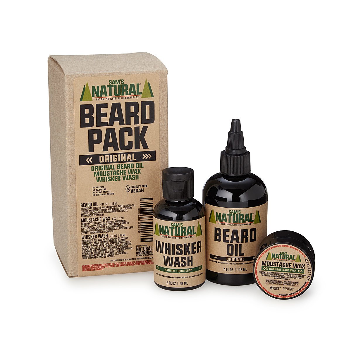 Uncommon Goods | Beard Pack | Beard and Mustache Grooming Kit