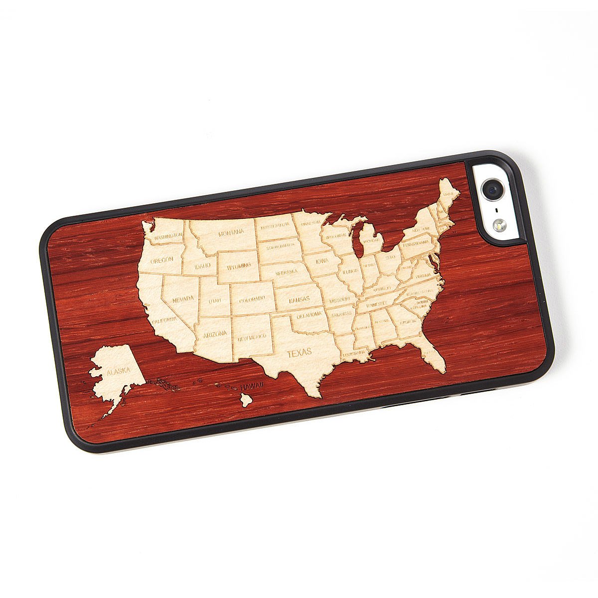USA Map Phone Case | Wood IPhone & Samsung Cover | Uncommon Goods