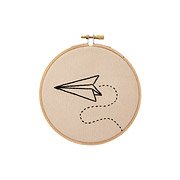 Paper Plane Embroidery Hoop Art | Travel Art, Kids Room Art | Uncommon ...