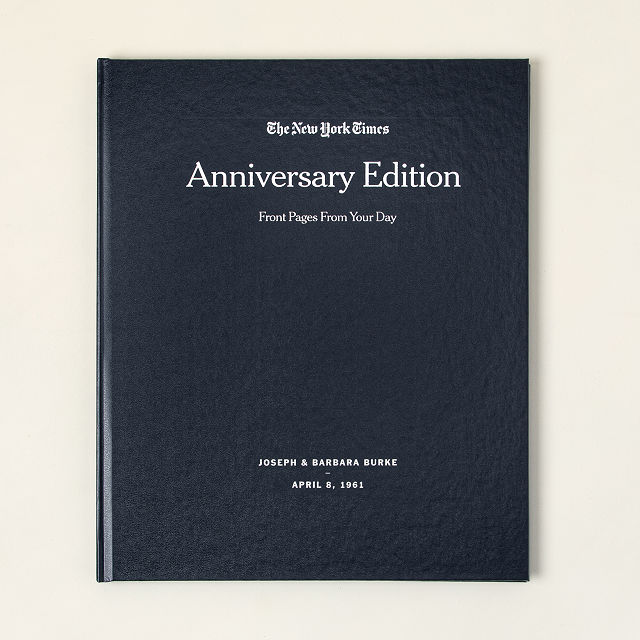 Uncommon Goods | New York Times Custom Anniversary Book | personalized ...