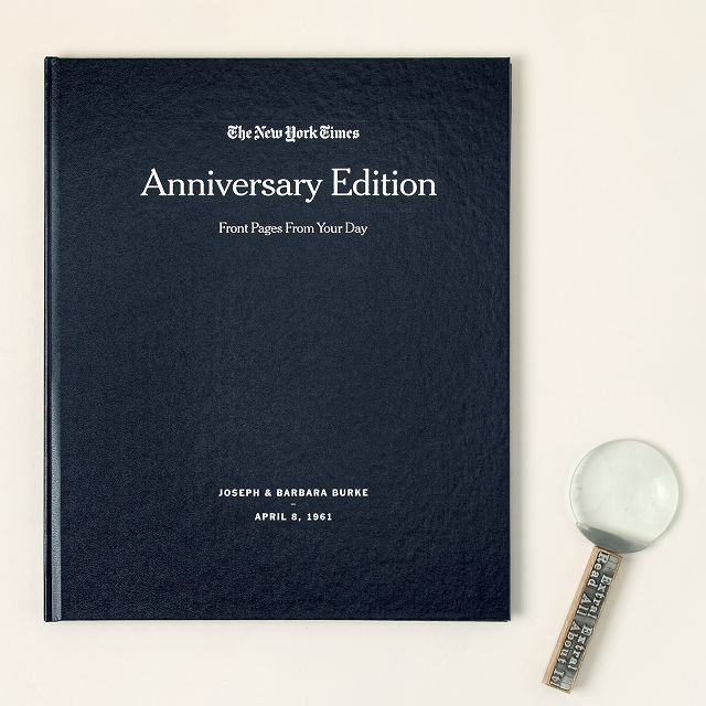 Uncommon Goods | New York Times Custom Anniversary Book | personalized ...