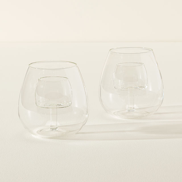 Uncommon Goods | Stemless Aerating Wine Glasses - Set of 2 | wine tumblers