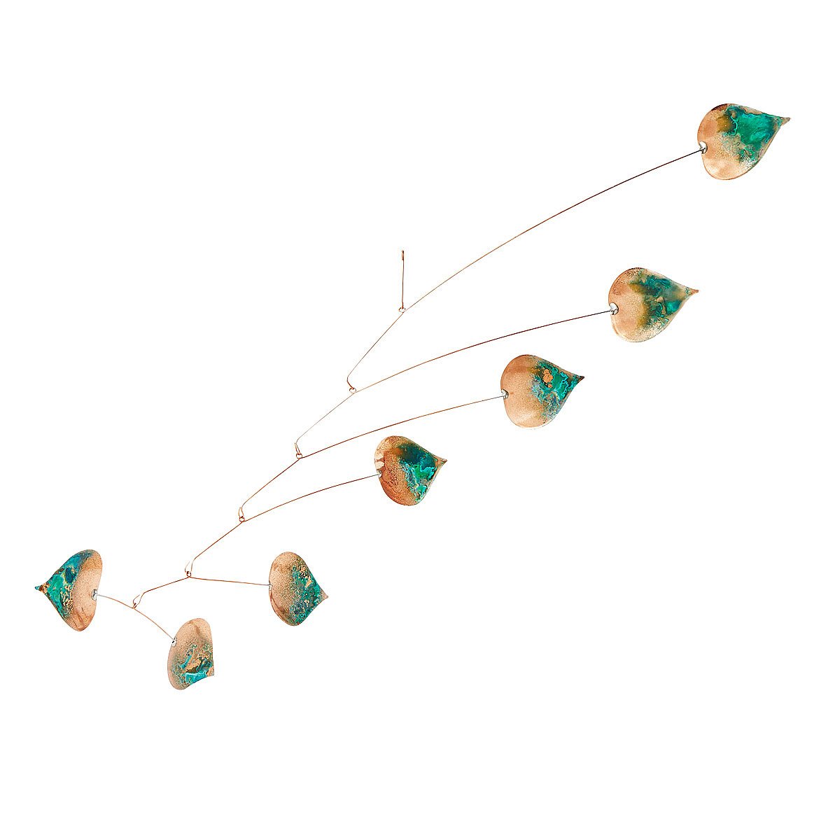Aspen Leaf Mobile with Patina | copper mobile art | Uncommon Goods