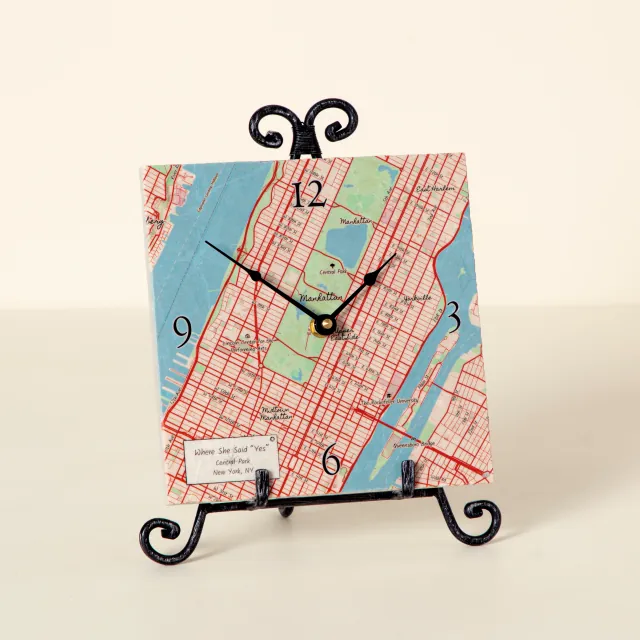 Uncommon Goods | PERSONALIZED MAP CLOCK