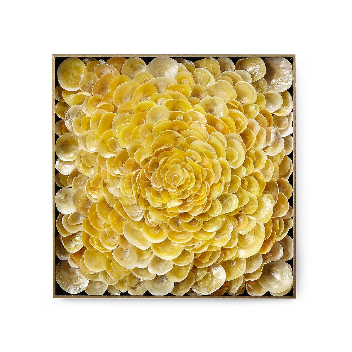 Infinite Yellow Sanibel | shell art | Uncommon Goods