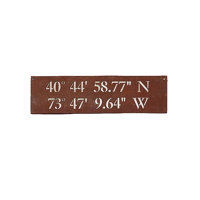 Latitude Longitude House Sign | custom decor, garden decor, geography ...