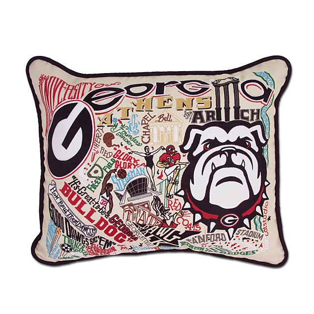 Uncommon Goods | Embroidered College Pillows | college decor