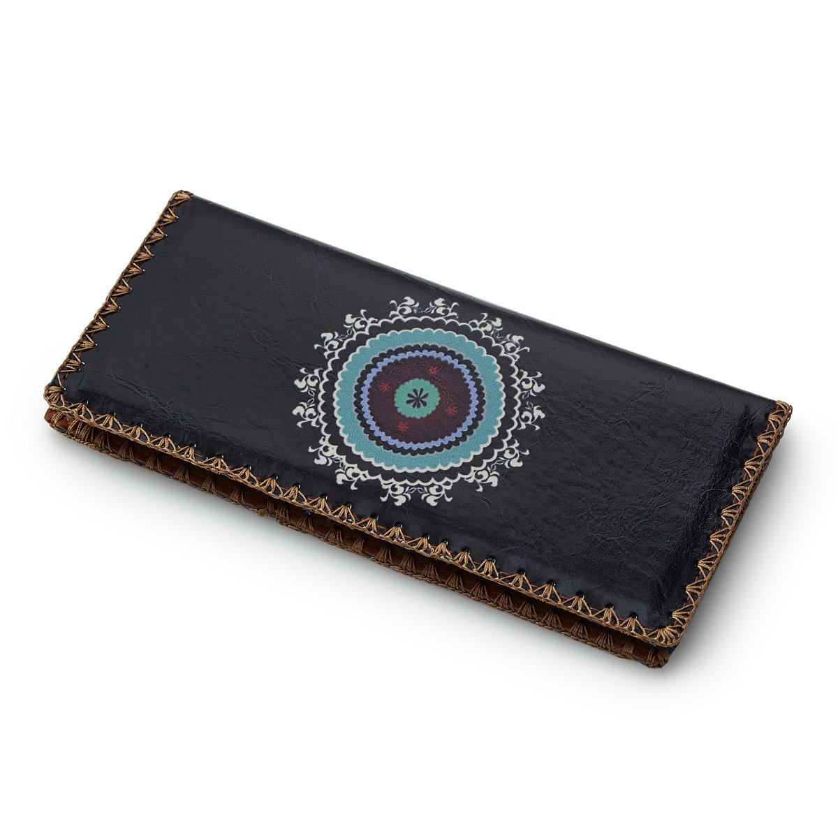 Celestial Embroidered Wallet | Embroidered wallet, vegan leather wallet ...