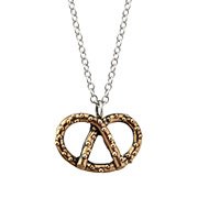Bronze Pretzel Necklace | pretzel necklaces | Uncommon Goods