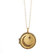 Moon Locket | Handmade Brass Necklace | Uncommon Goods