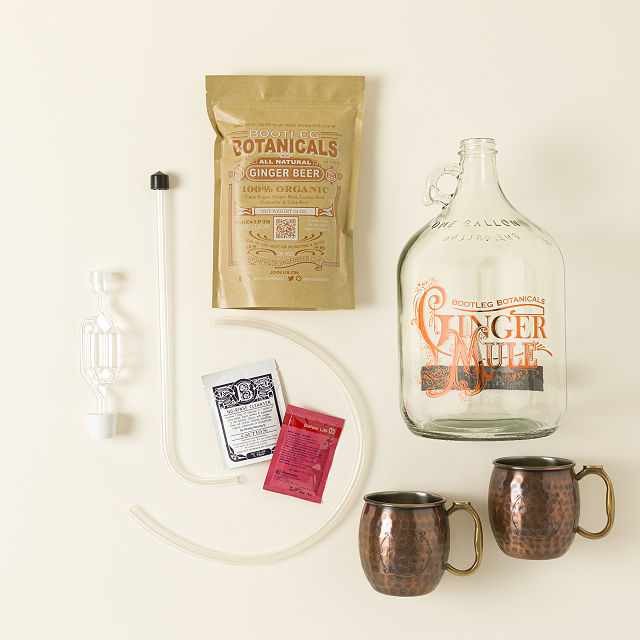 Ginger Beer Making Kit with Copper Mule Mugs | moscow mule recipe ...