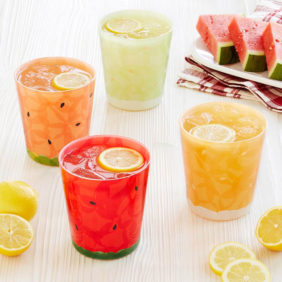 Fruit Slice Glasses - Set of 4 | Fun Decorative Glassware | Uncommon Goods
