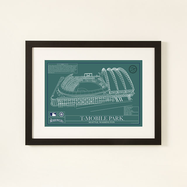 MLB Stadium Blueprints - Team Colors | Sport Lover Gifts; Sports Art ...