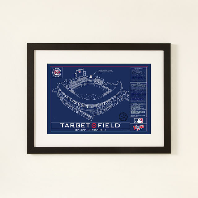Uncommon Goods | Minnesota Twins - MLB Stadium Blueprints - Team Colors ...