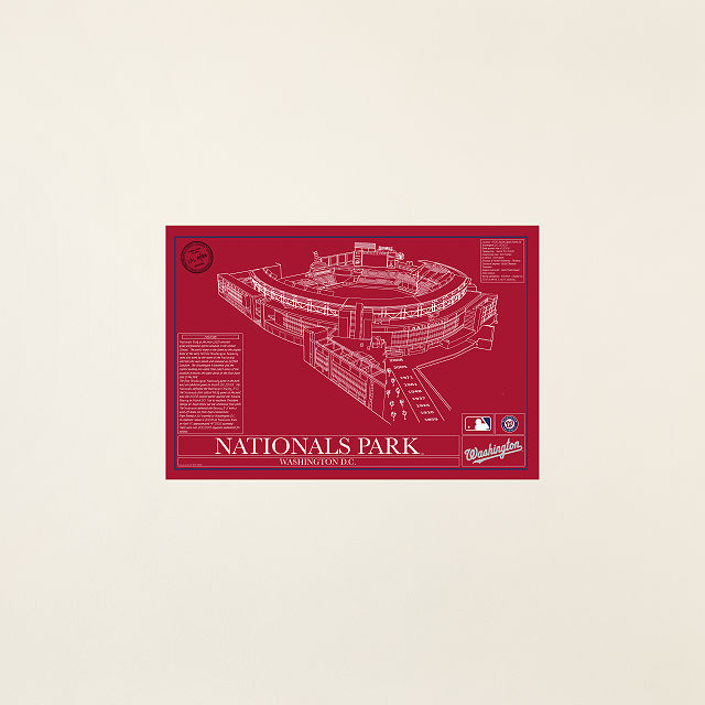 MLB Stadium Blueprints - Team Colors | Sport Lover Gifts; Sports Art ...
