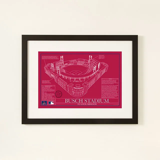MLB Stadium Blueprints - Team Colors - Great Gifts Club