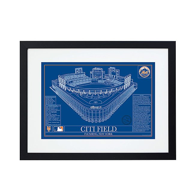 Large MLB Stadium Blueprints - Team Colors | Sport Lover Gifts; Sports ...