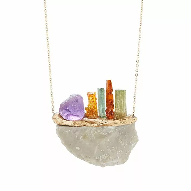 Gemstone Sunset Necklace | colorful jewelry, woman's necklace ...