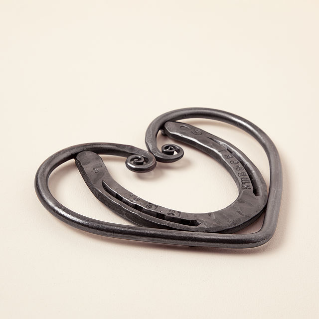 Personalized Horseshoe Heart Trivet